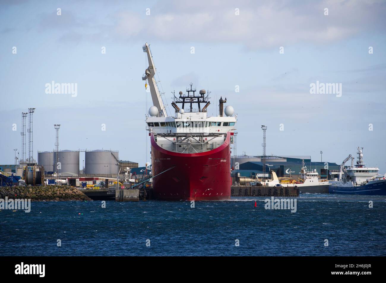 Oil and gas field support vessel in Peterhead bay, Peterhead ...