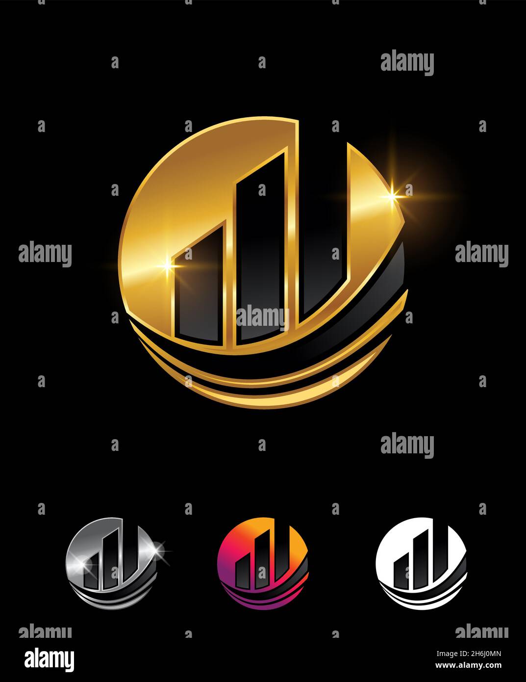 Company Logo With Gold Background