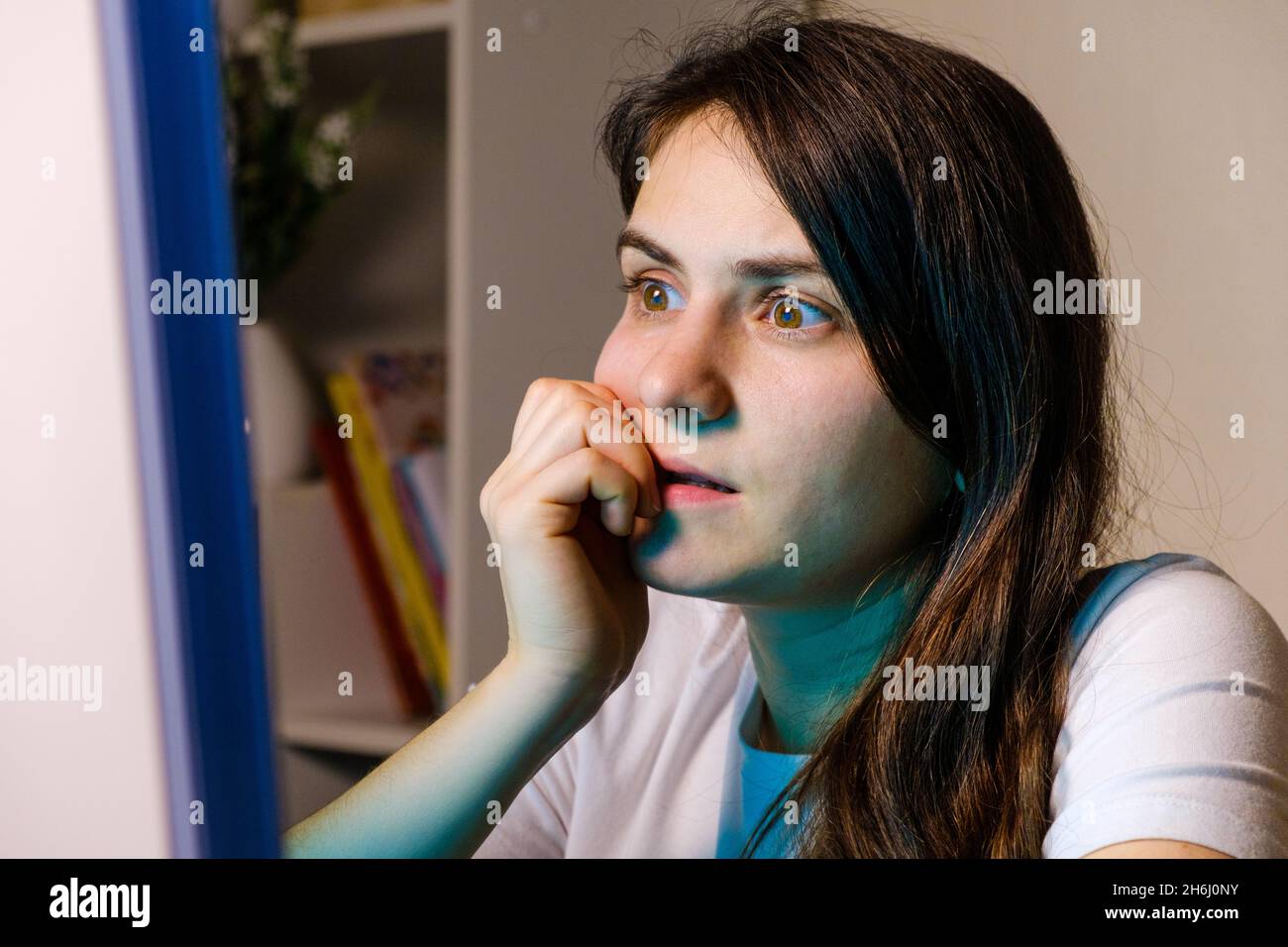 Carefully looking at screen hi-res stock photography and images - Alamy