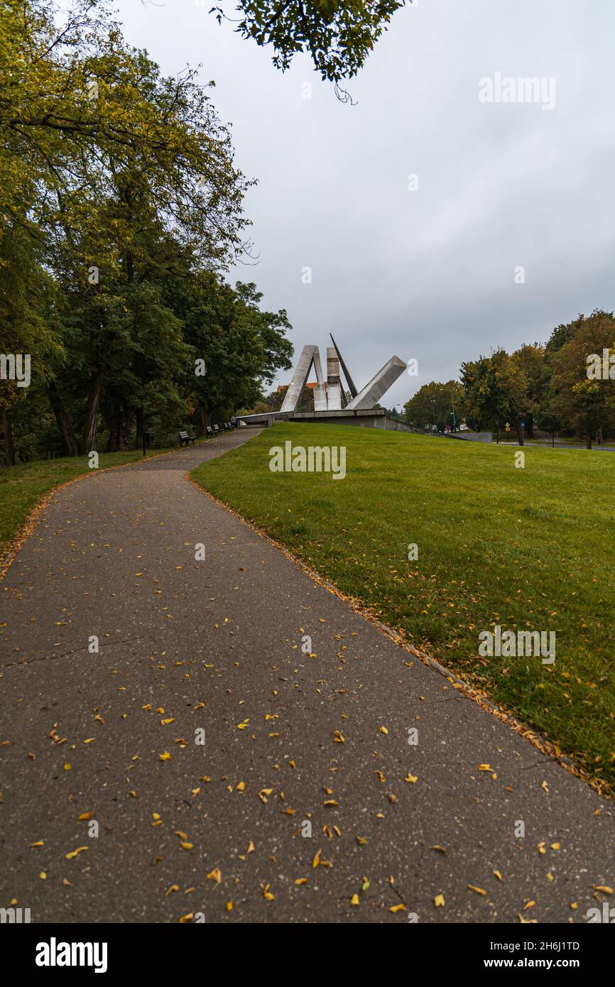 Poznan, Poland - October 2 2020: Monument to the Poznań Army at the end ...