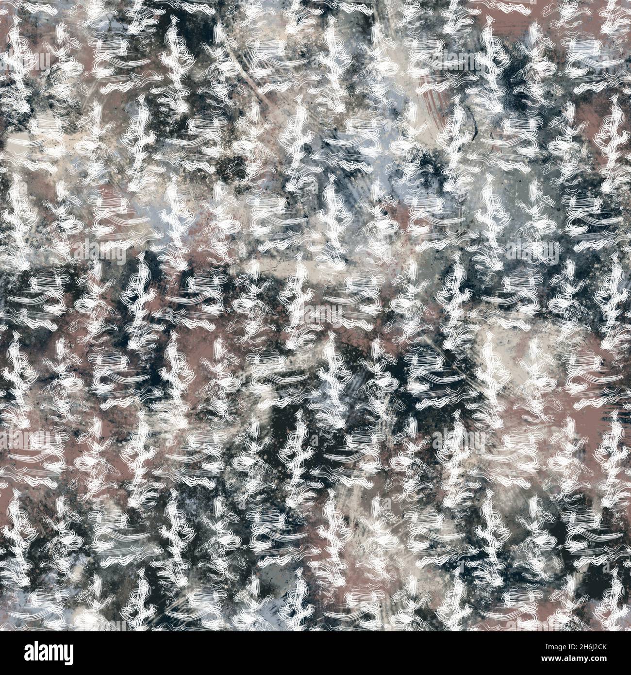 Seamless neutral tan and white distressed grungy motif surface pattern ...