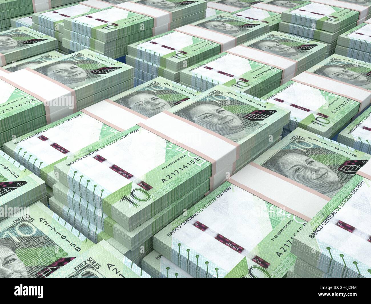 Money of Peru. Peruvian sol bills. PEN banknotes. 10 soles. Business ...