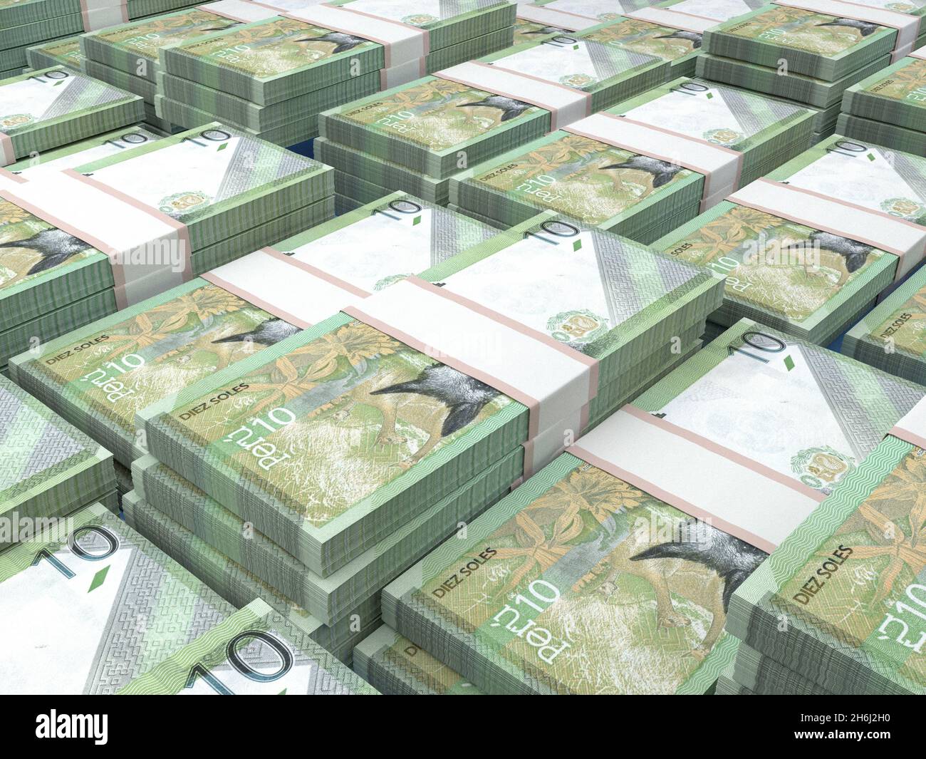 Money of Peru. Peruvian sol bills. PEN banknotes. 10 soles. Business ...