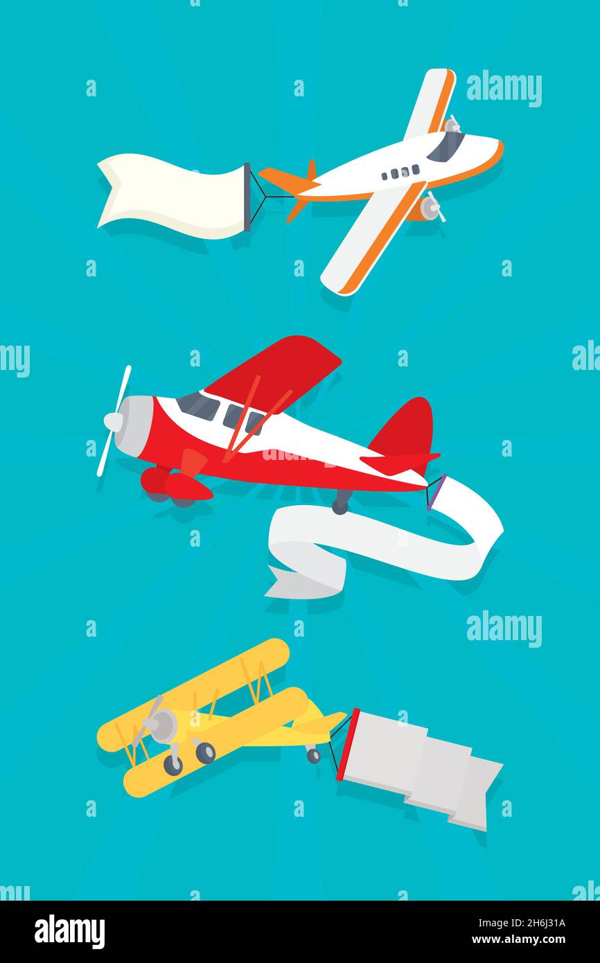 planes pulling empty banners icon set Stock Vector Image & Art - Alamy