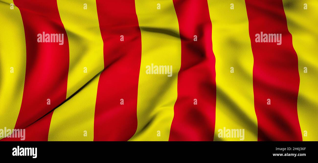 Waving flag concept. Official flag of the French region Provence ...