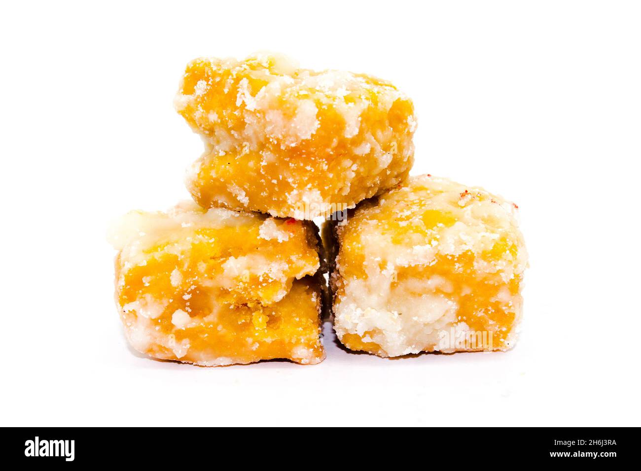 Sweet mathri on white background with selective focus Stock Photo - Alamy