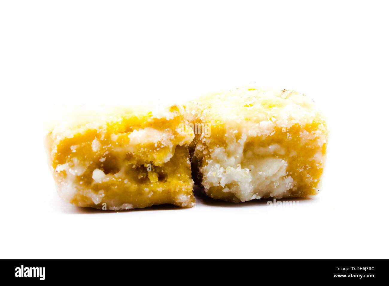 Sweet mathri on white background with selective focus Stock Photo - Alamy