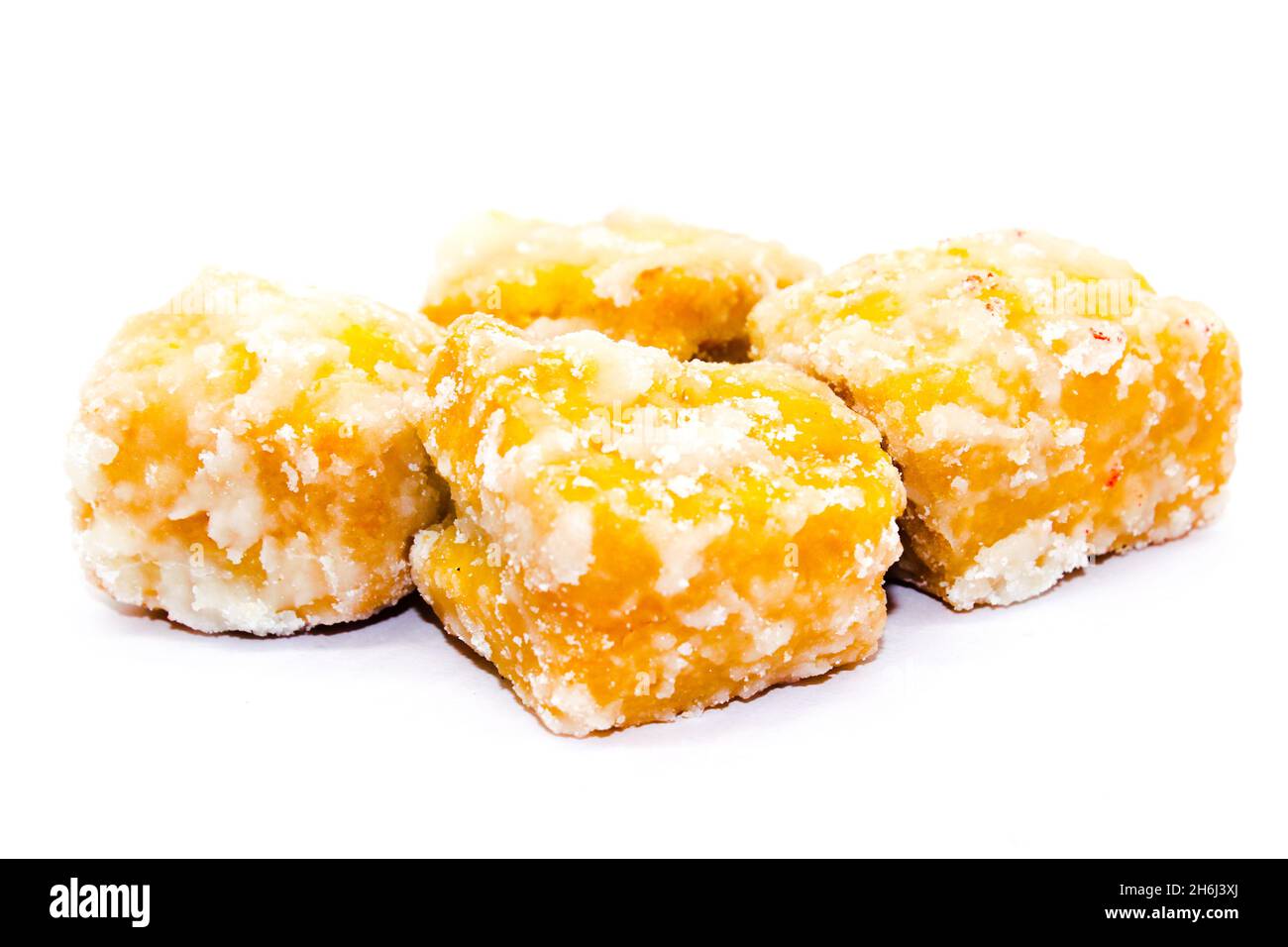 Sweet mathri on white background with selective focus Stock Photo - Alamy