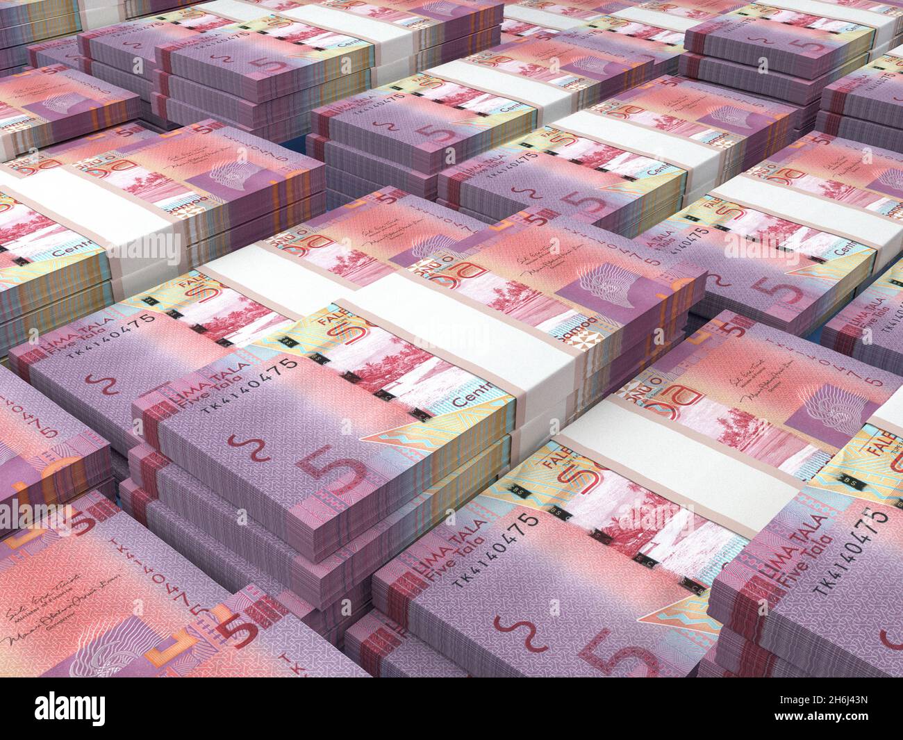 Money of Samoa. Tala bills. WST banknotes. 5 Samoan. Business, finance ...