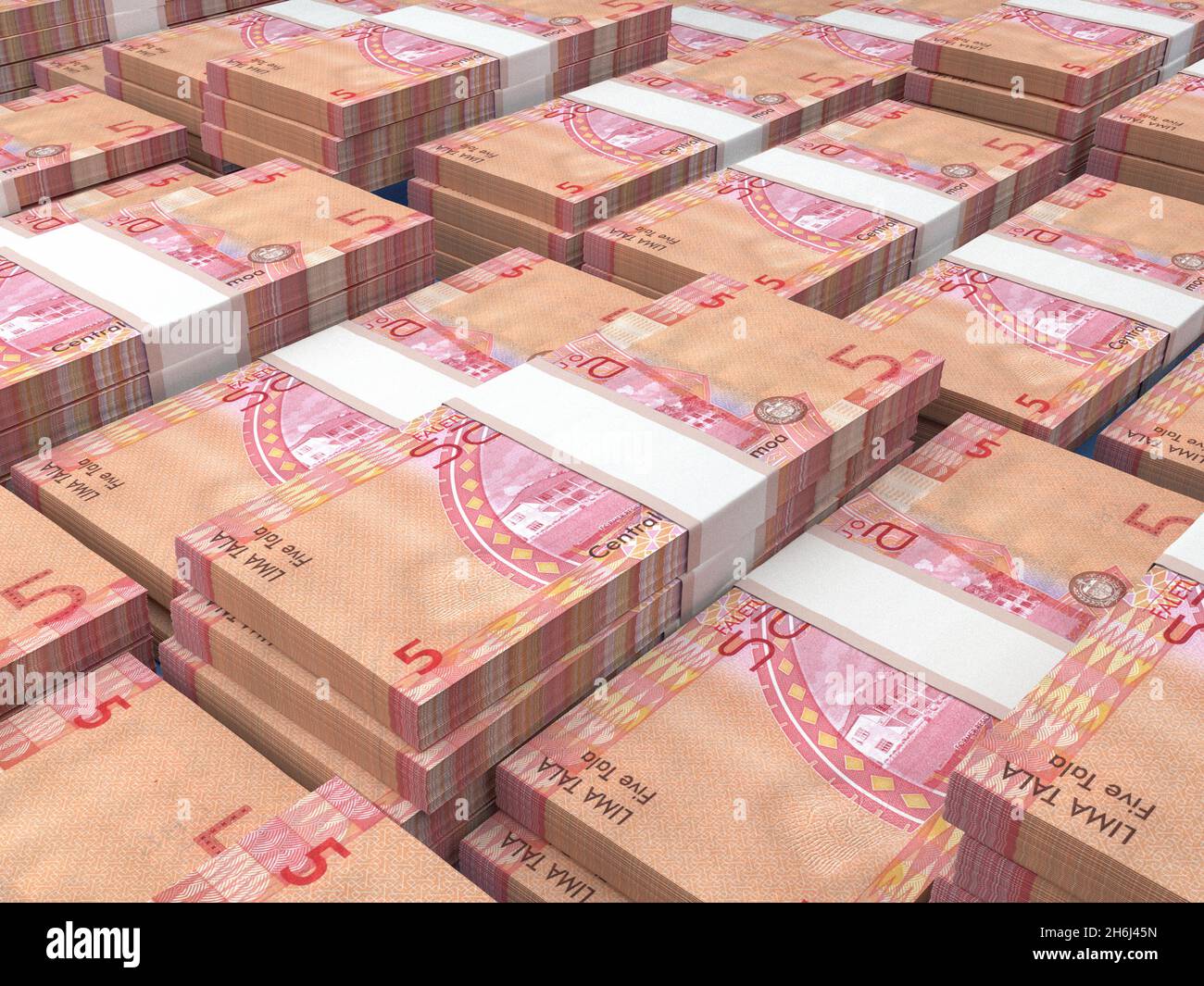 Money of Samoa. Tala bills. WST banknotes. 5 Samoan. Business, finance ...