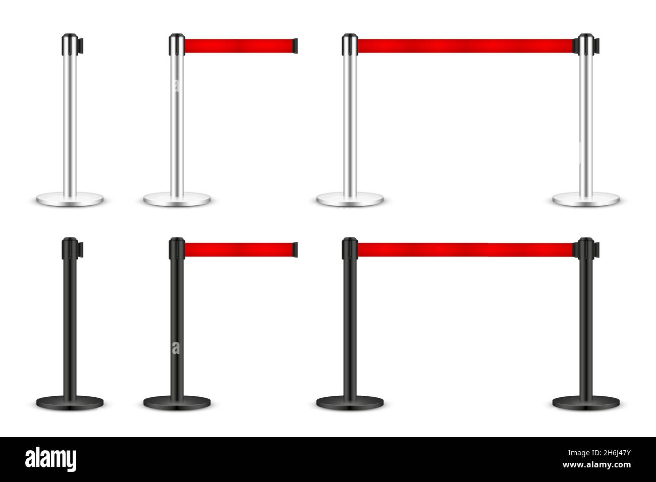 Rope to control crowd Stock Vector Images - Alamy