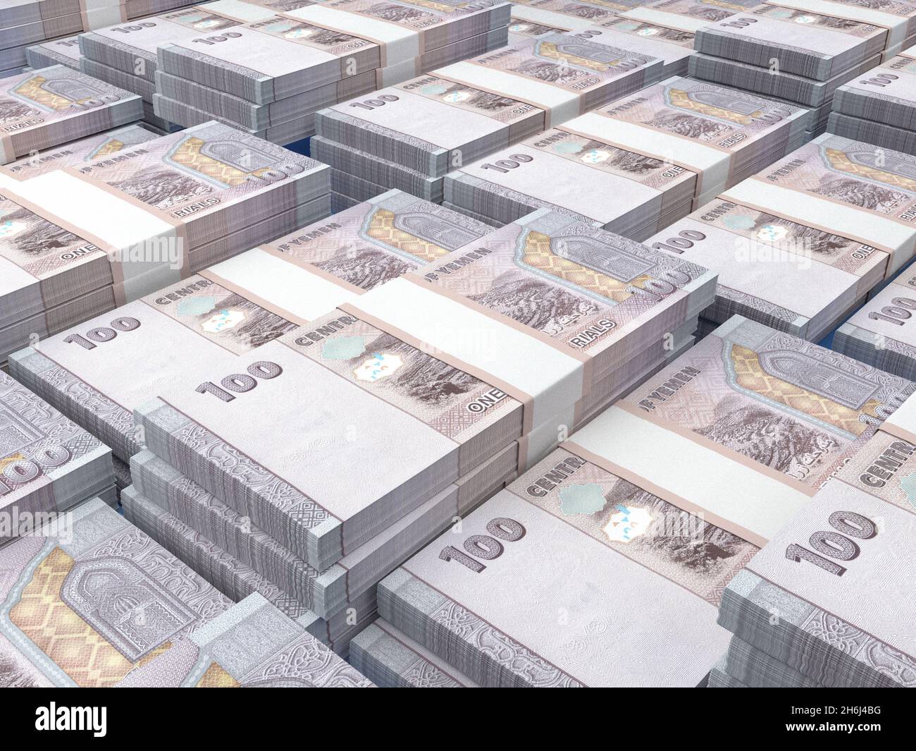 Money of Yemen. Rial bills. YER banknotes. 100 Arabic. Business ...