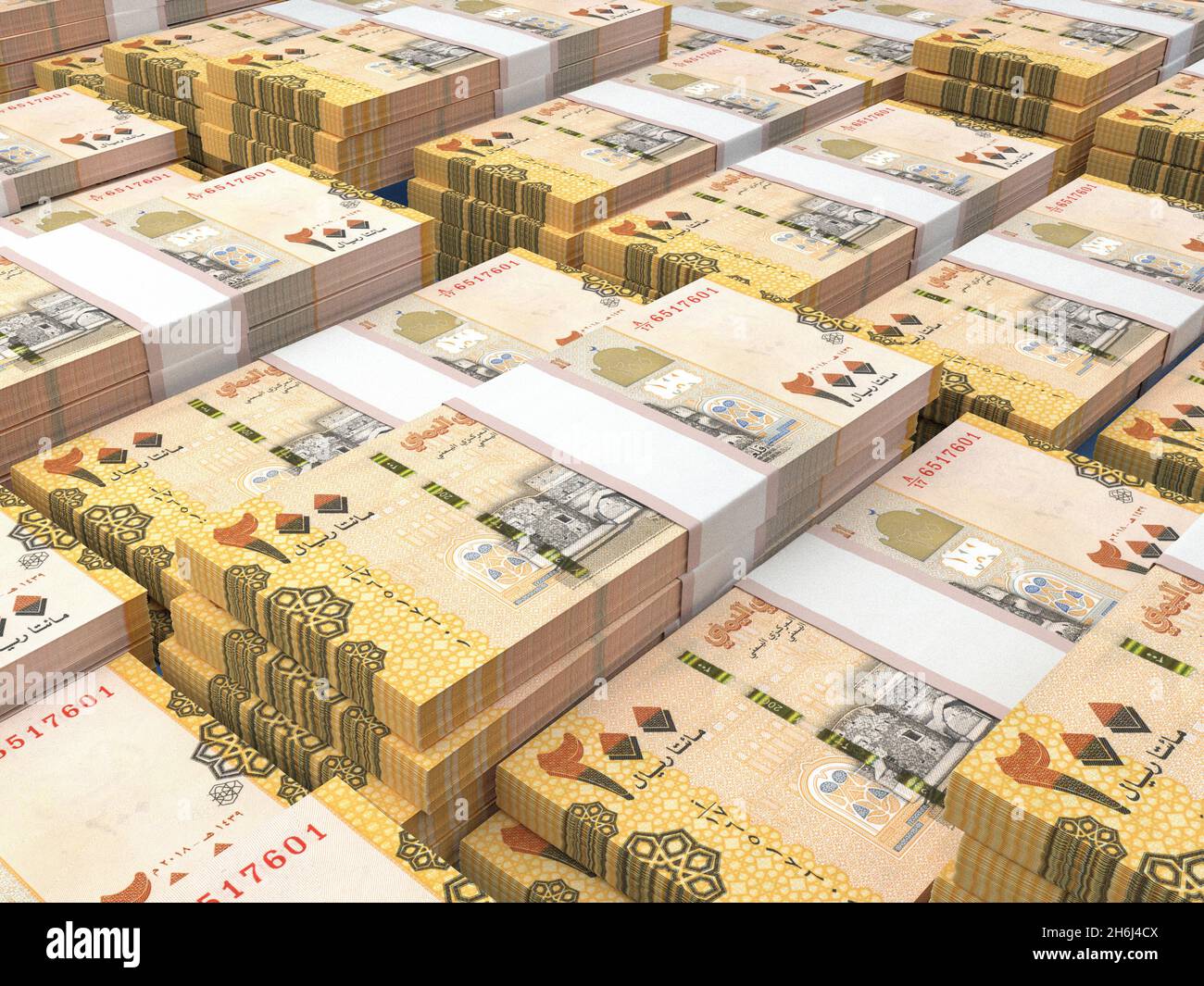 Money of Yemen. Rial bills. YER banknotes. 200 Arabic. Business ...