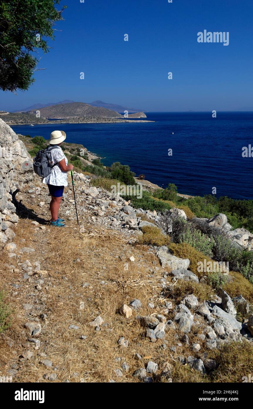Footpath between panagia Kamariani and Pandeleimon Monastries, Tilos ...