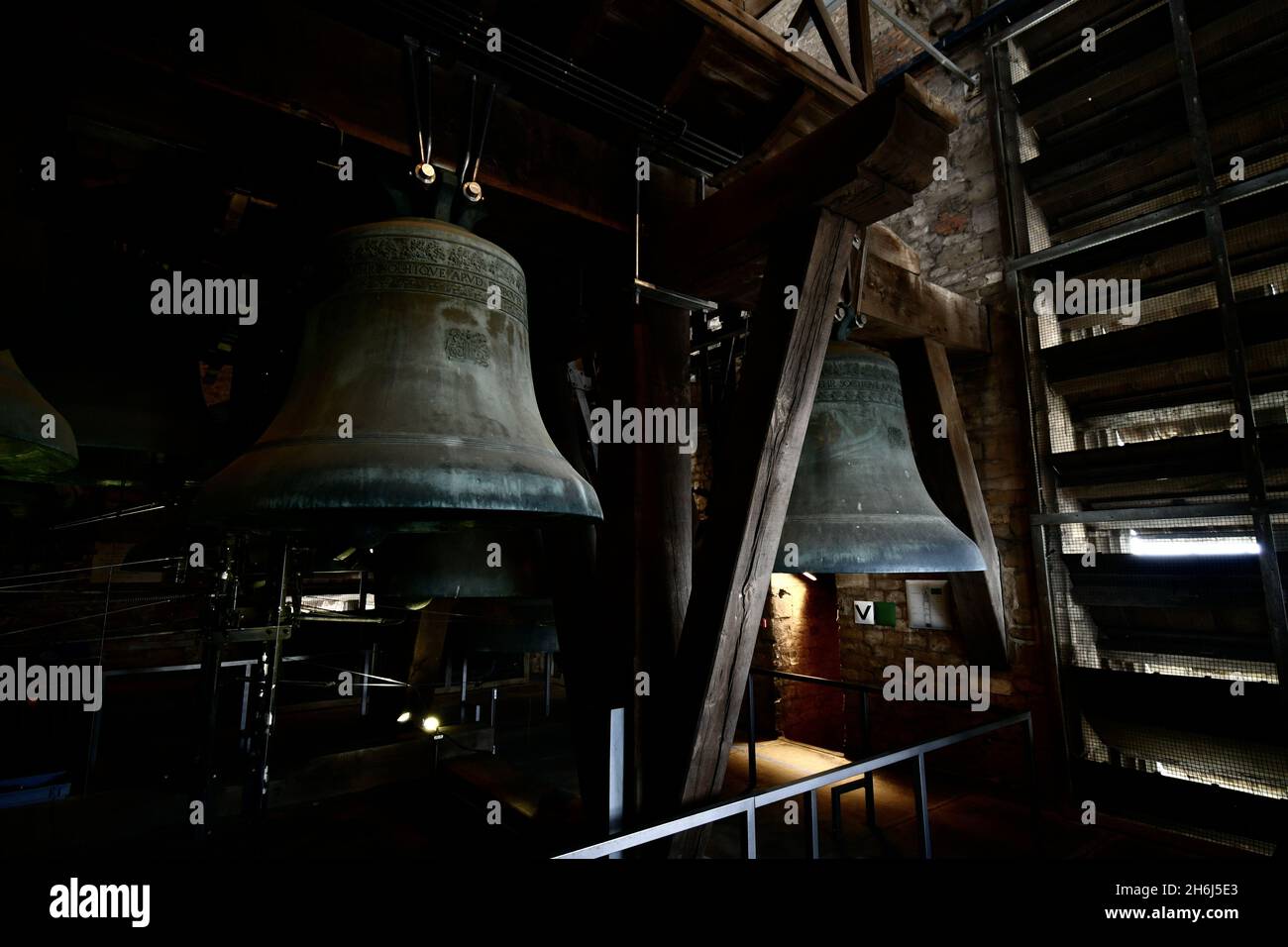 Saint Rambouts cathedral bells in Mechelen, Belgium Stock Photo - Alamy