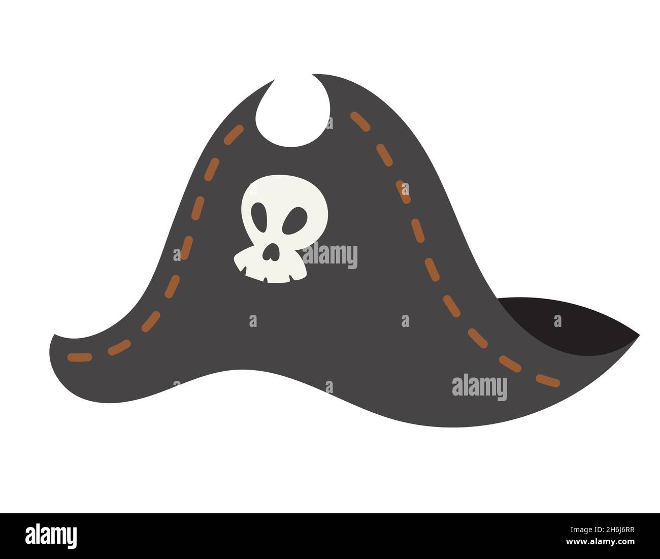 Pirate captain hat. Vintage accessory in cartoon style Stock Vector ...