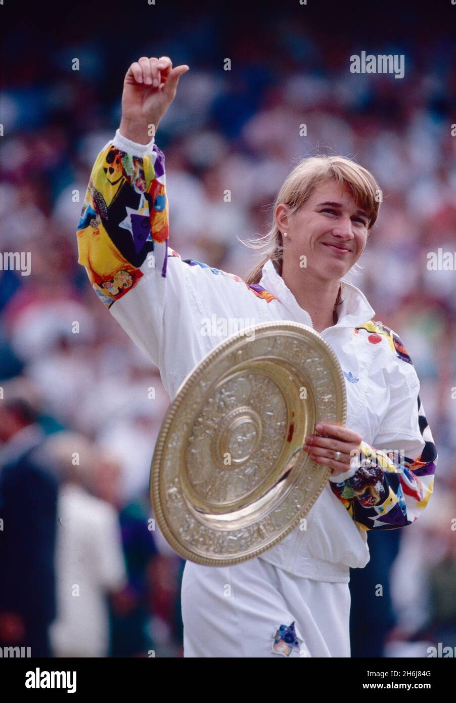 German tennis player Steffi Graf wins the tournament, Wimbledon, UK ...