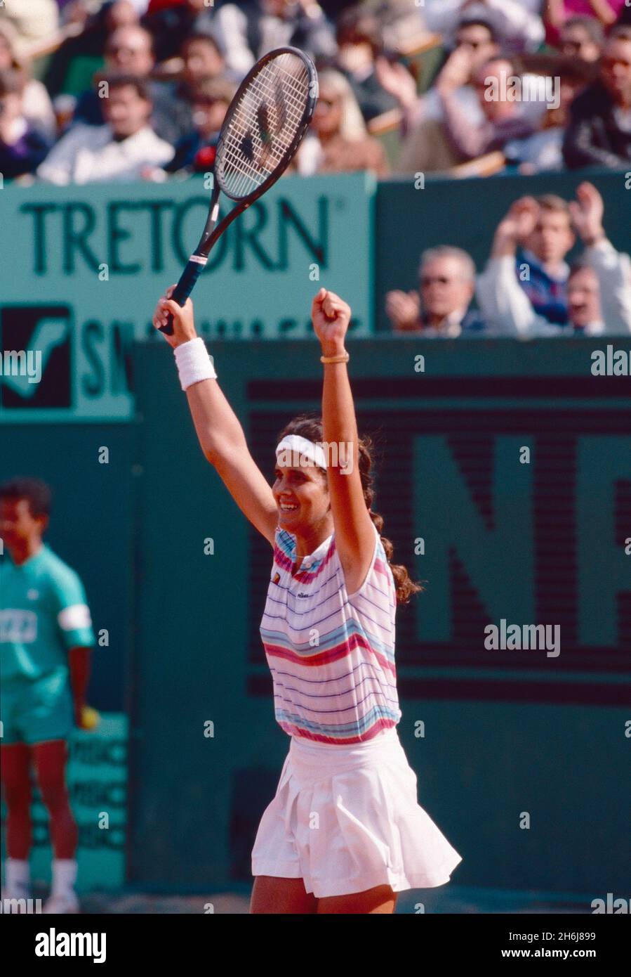 American tennis player Mary Joe Fernandez, Roland Garros, France 1989 ...