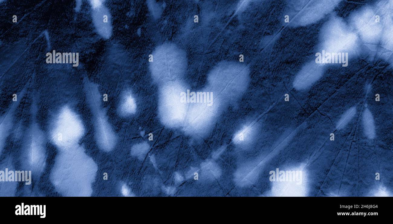 Paint Color Water Backdrop. Indigo Denim Ink Shibori. Wrinkled Craft ...