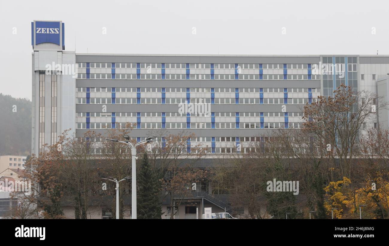 Jena, Germany. 16th Nov, 2021. The headquarters of the Zeiss plant ...