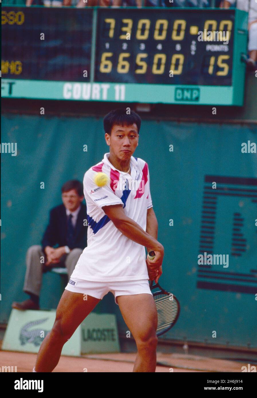 American tennis player Michael Chang, Roland Garros, France 1989 Stock ...