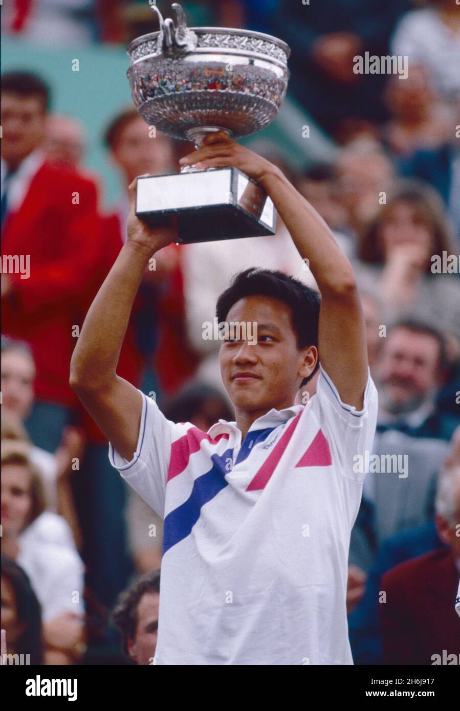 American tennis player Michael Chang, Roland Garros, France 1989 Stock ...