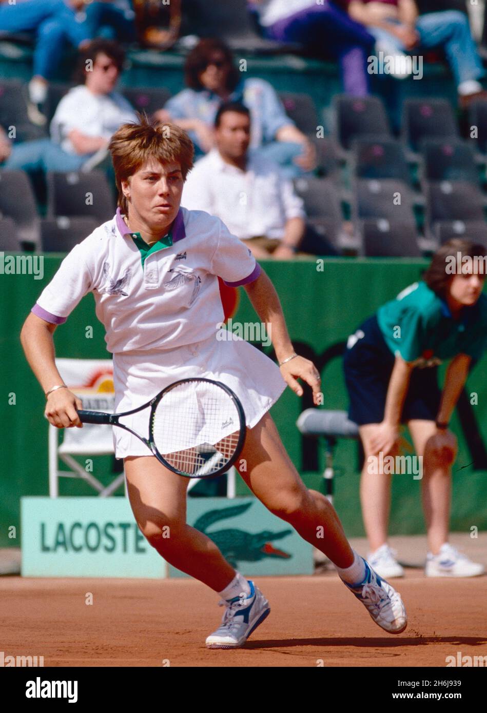 Italian tennis player Sandra Cecchini, Italian Open 1992 Stock Photo - Alamy