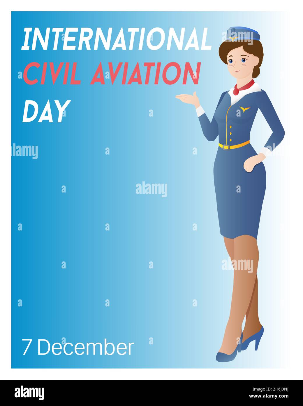 International Civil Aviation Day poster design. Poster, card, banner ...