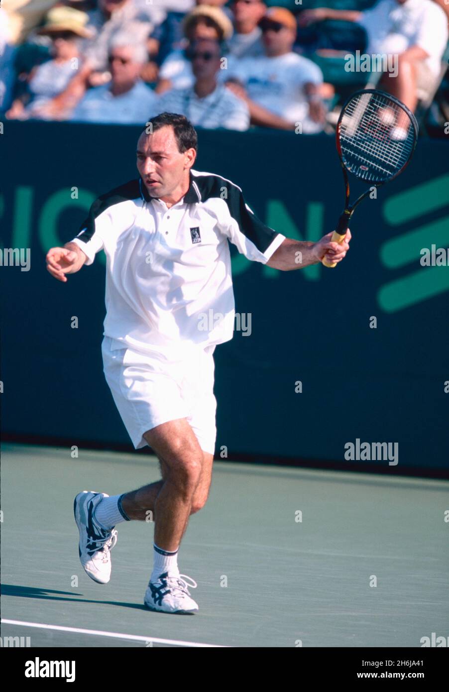 Italian tennis player Giuseppe Pozzi, Masters, Miami 2001 Stock Photo ...