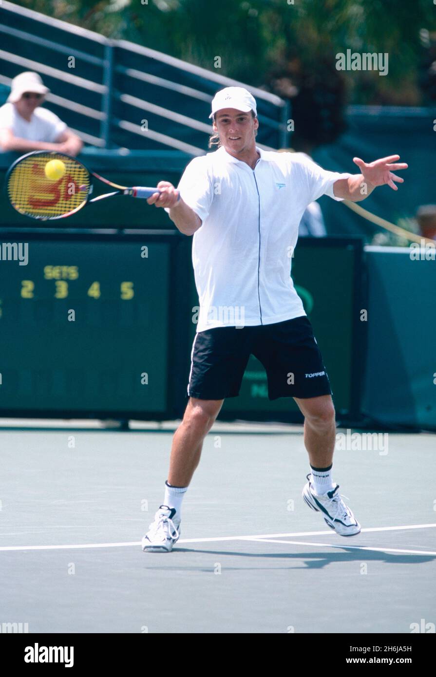 Argentinian tennis player Gaston Gaudio, Masters, Miami, 2001 Stock ...