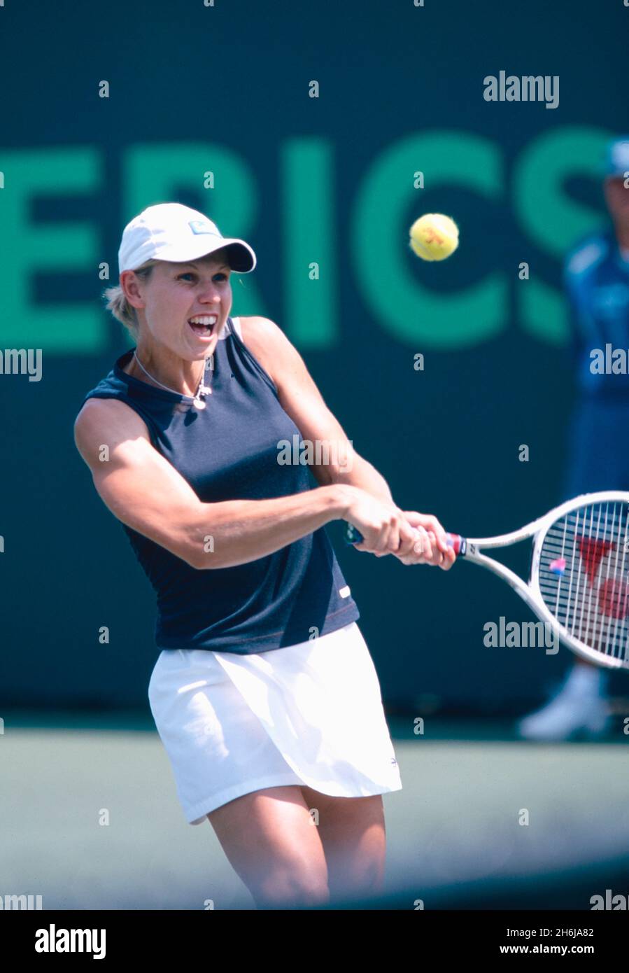German tennis player Anke Huber, Masters, Miami 2001 Stock Photo - Alamy