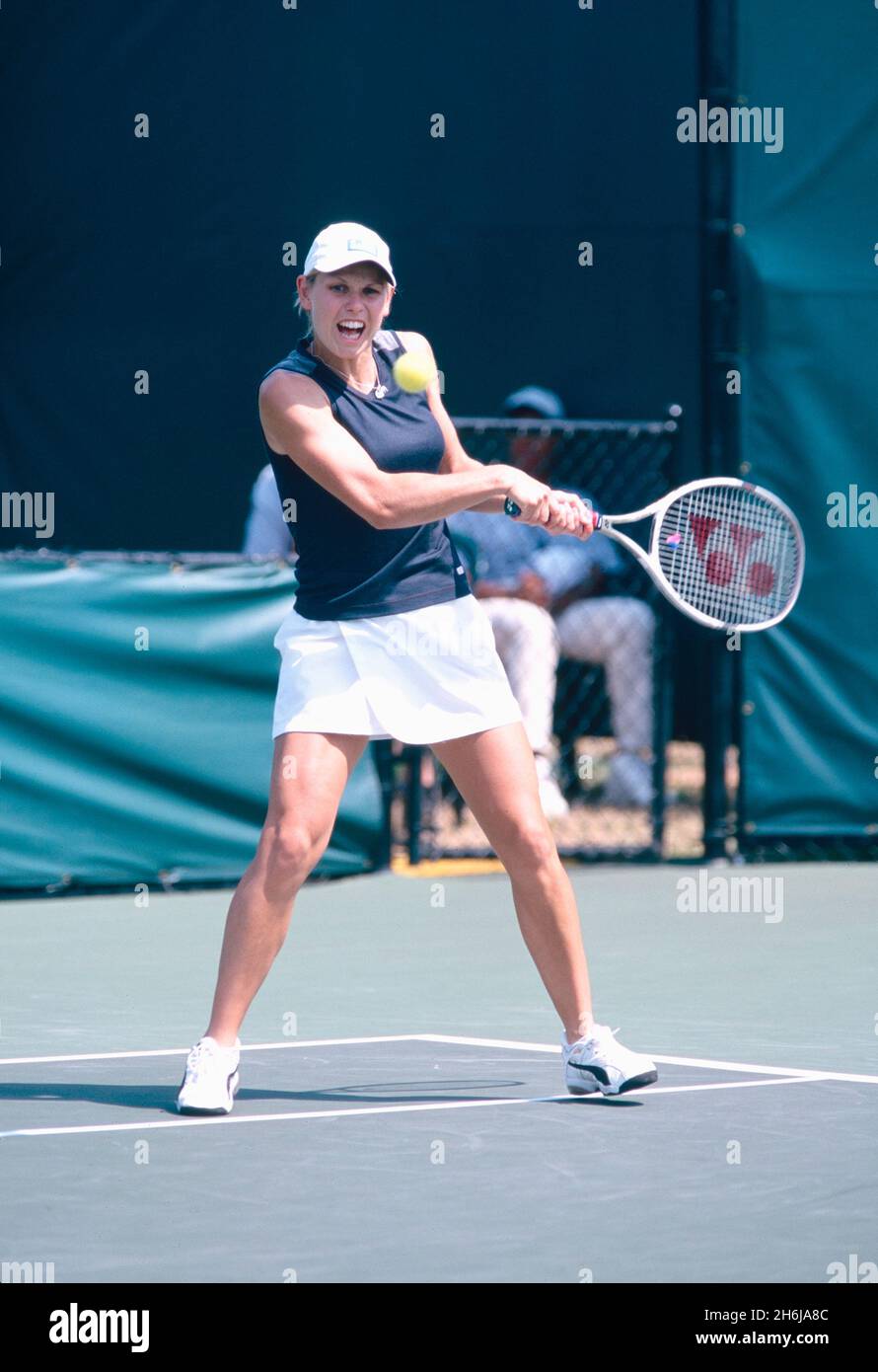 German tennis player Anke Huber, Masters, Miami 2001 Stock Photo - Alamy