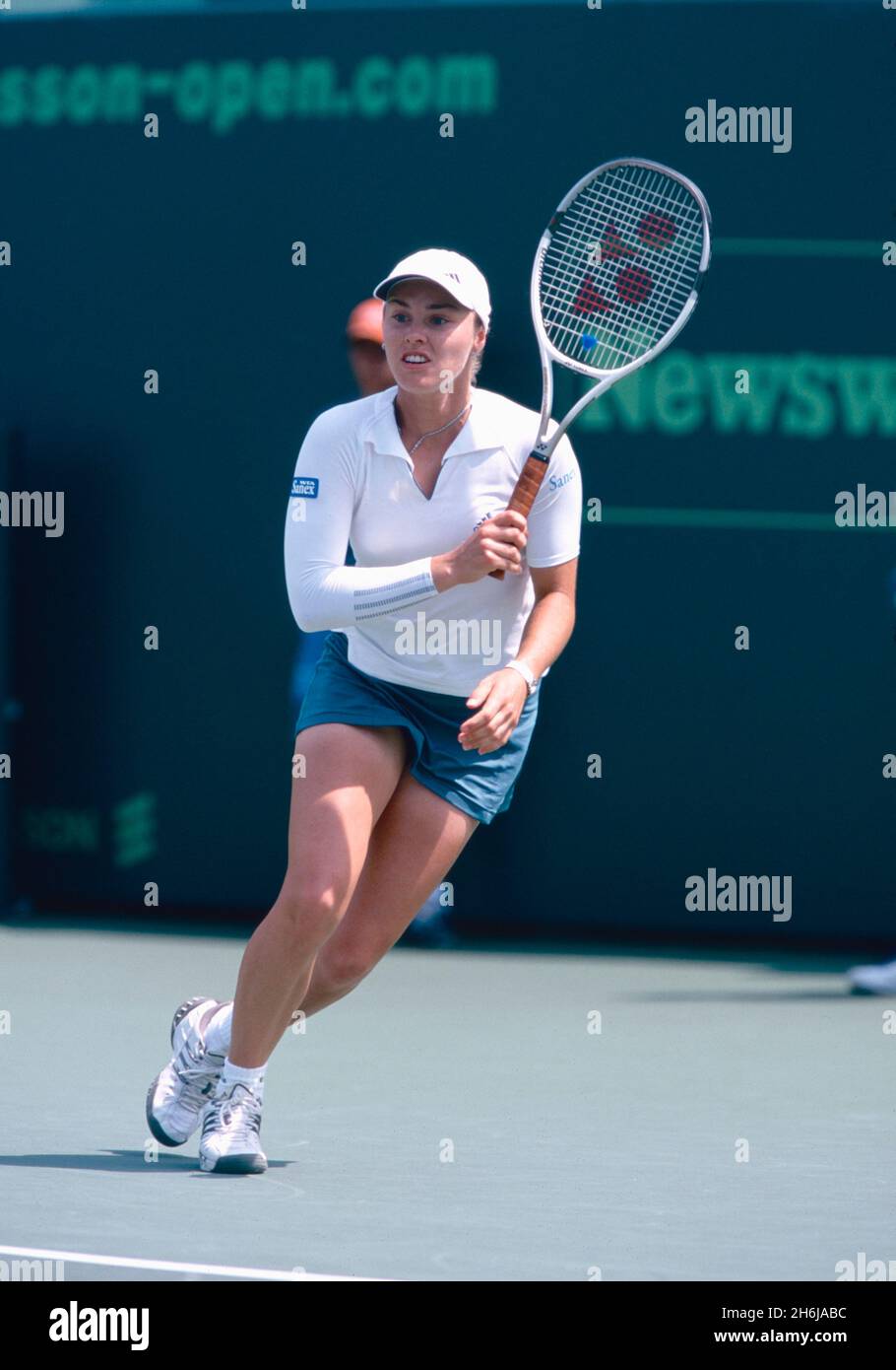 Swiss tennis player Martina Hingis, Masters, Miami 2001 Stock Photo - Alamy