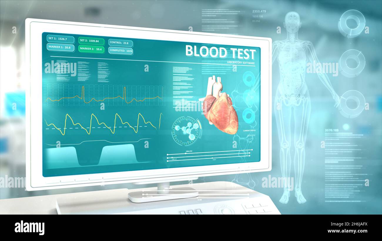 blood test - womens health composition with digital overlays ...