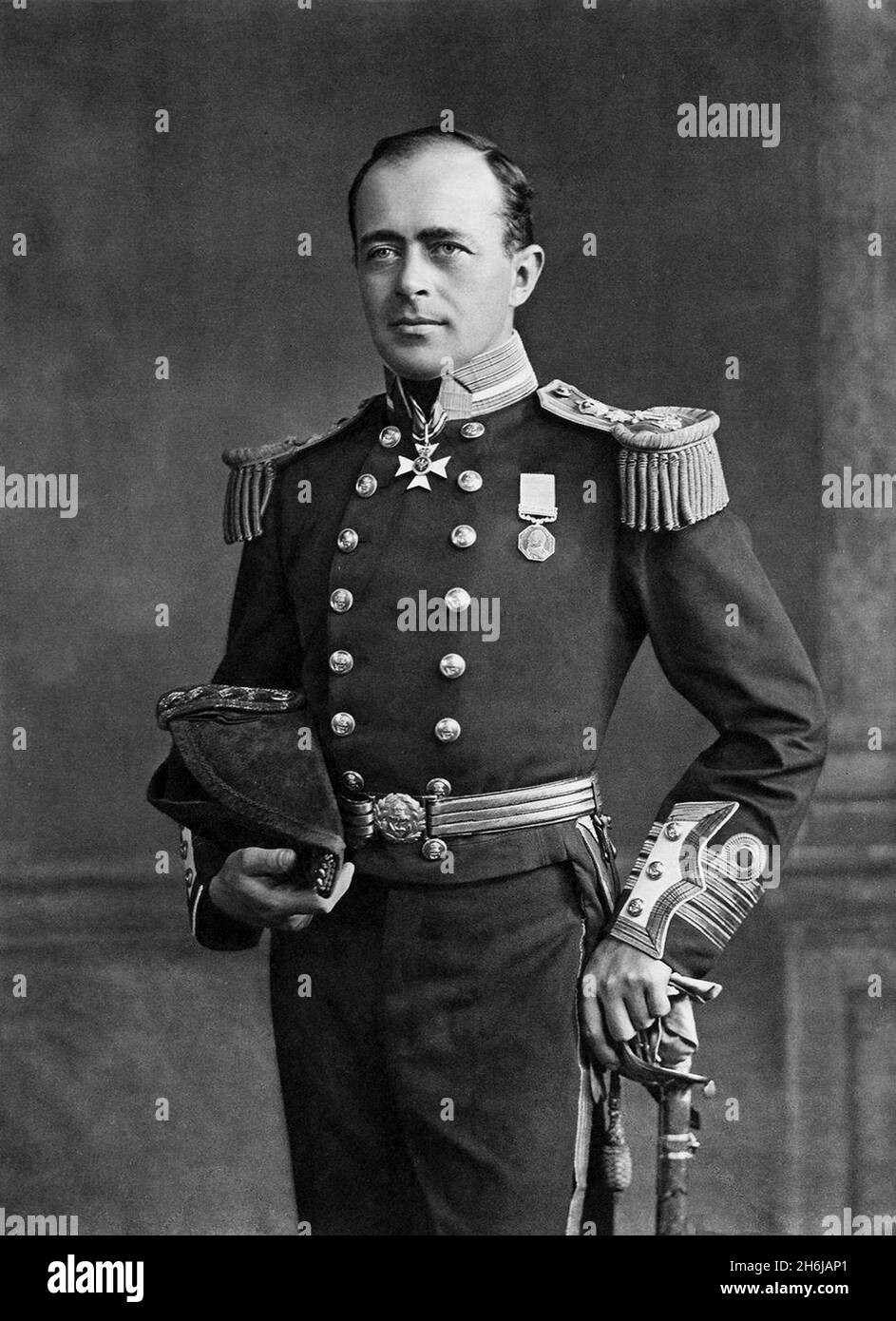 A portriat of Captain RF Scott (Scott of the Antarctic Stock Photo - Alamy