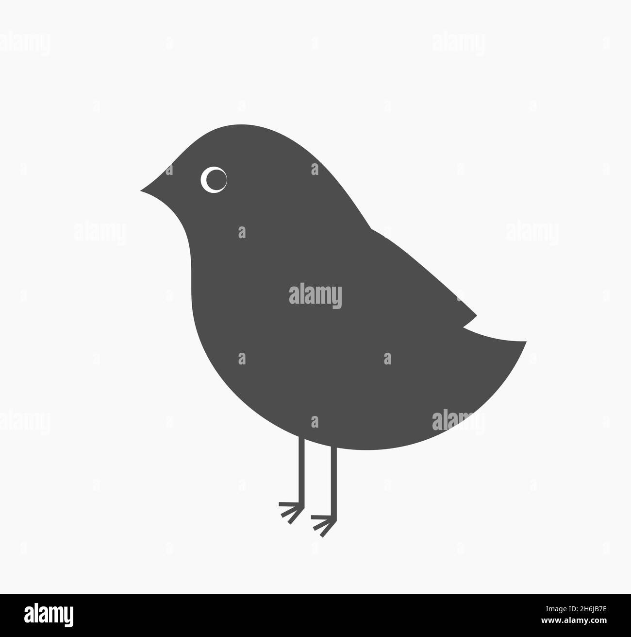 Bird shape icon. Cute bird vector illustration Stock Vector Image & Art ...