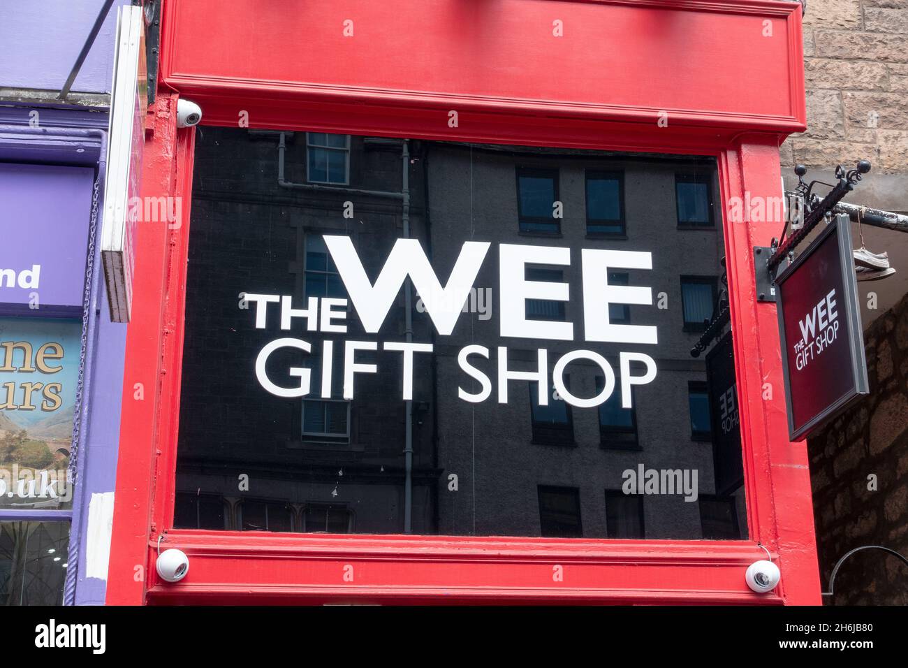 The Wee Gift Shop Store Sign On The Building Exterior In Edinburgh ...