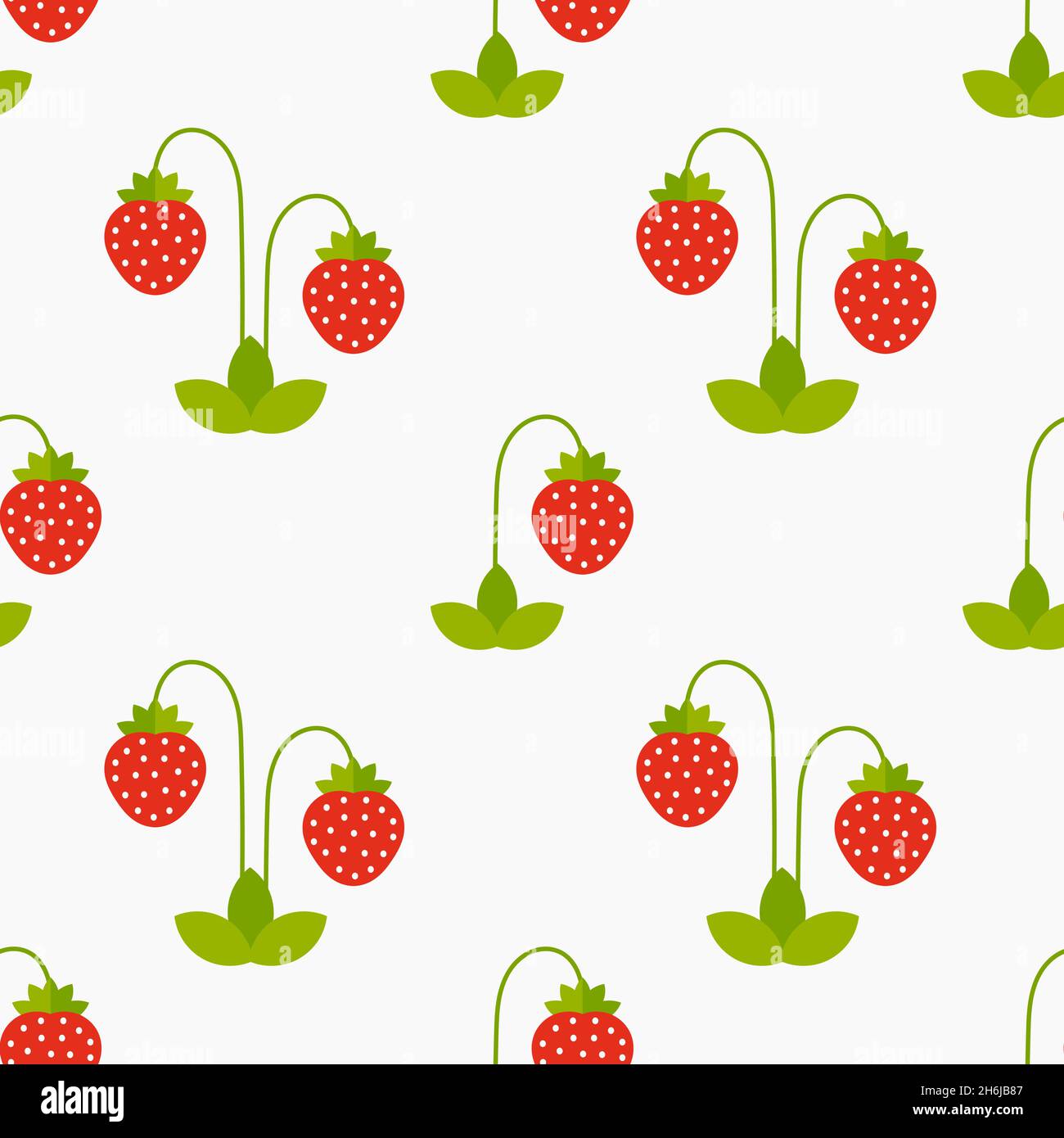 Strawberry plants seamless pattern. Vector illustration Stock Vector ...