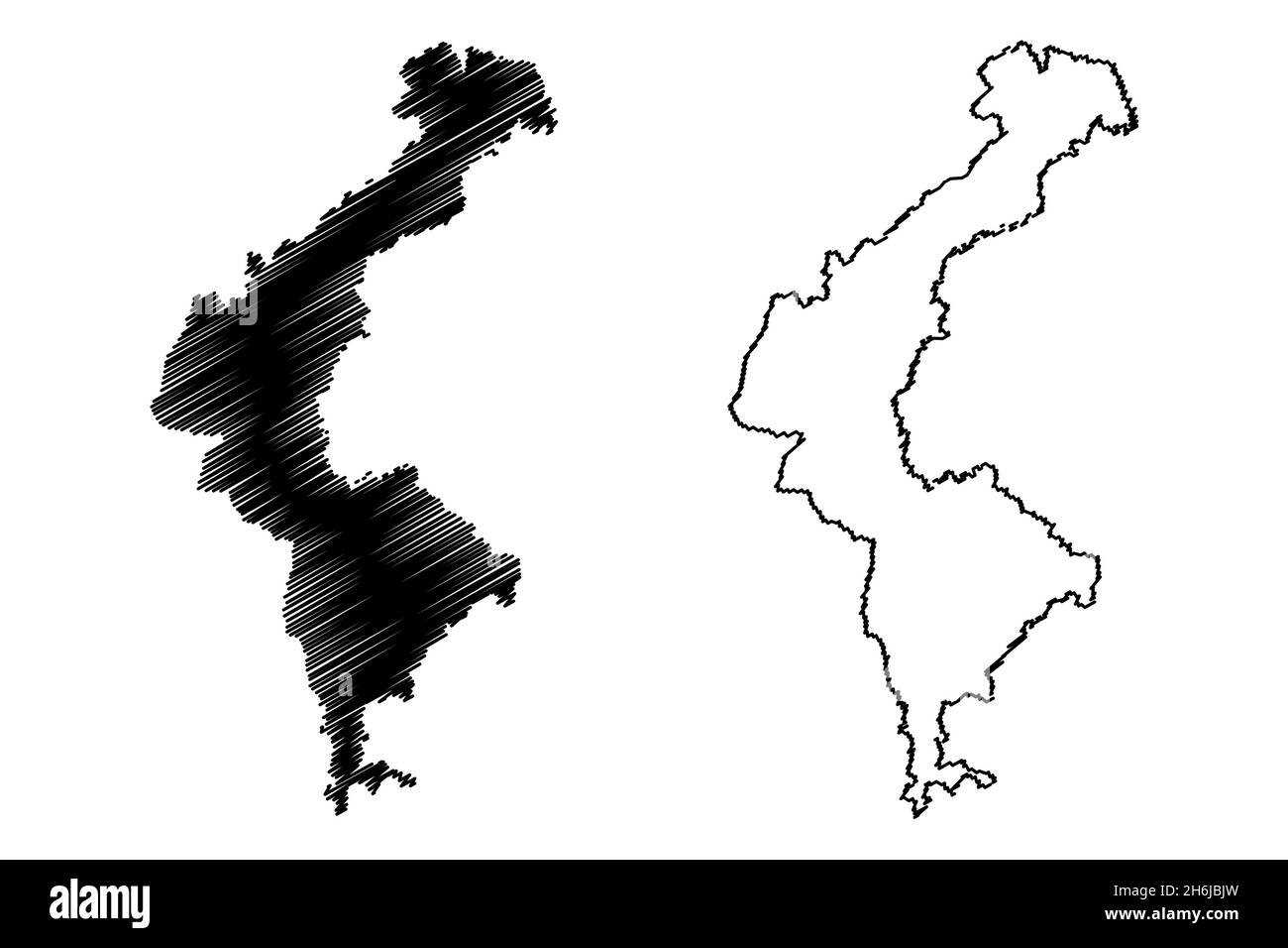 Uttar Dinajpur district (West Bengal State, Republic of India) map ...