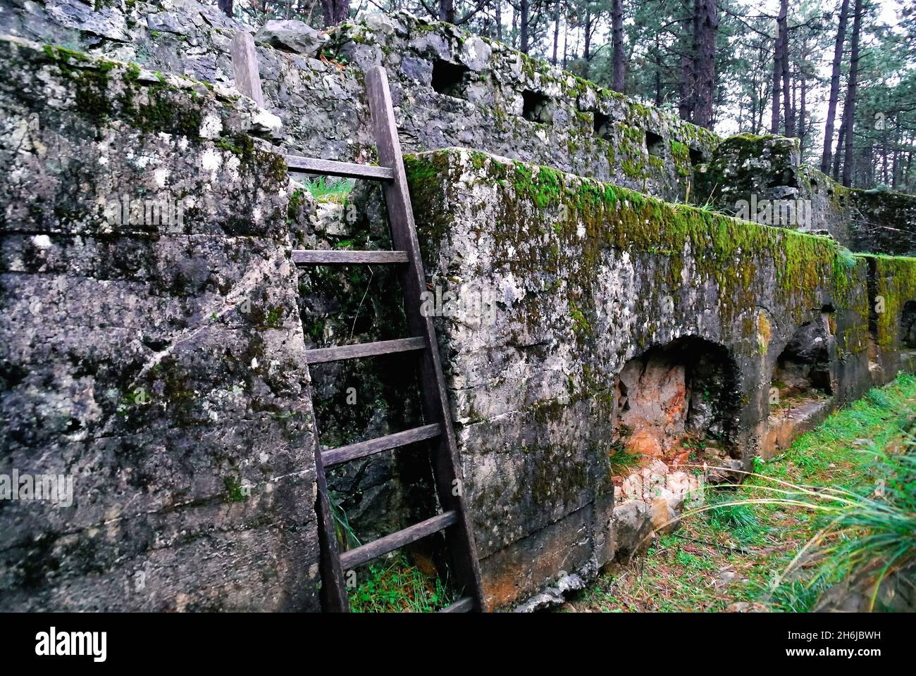 Trench with cement parapets hi-res stock photography and images - Alamy