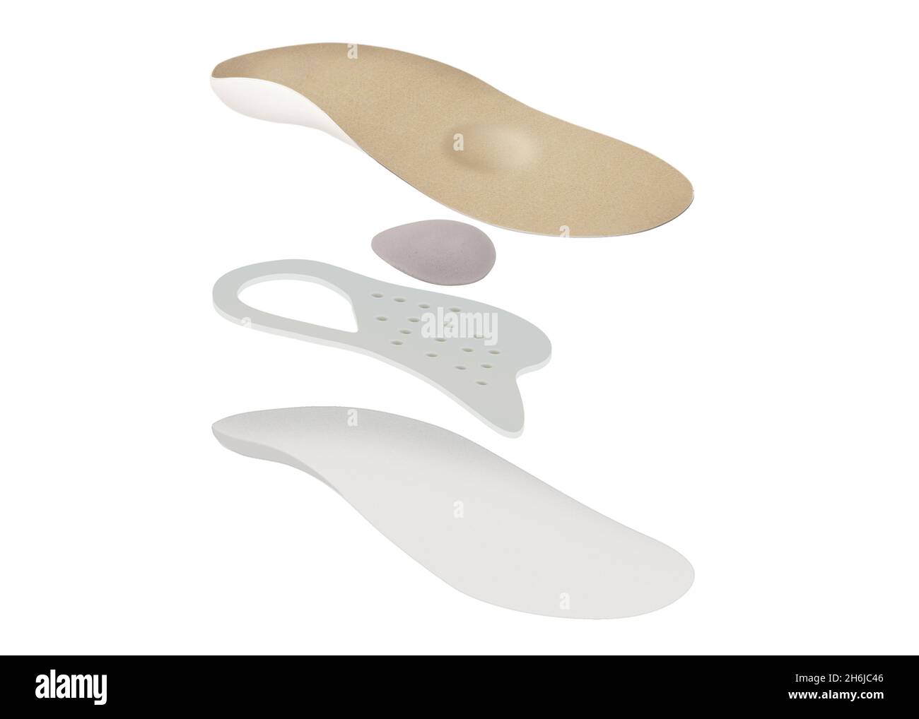 Medical insoles. Isolated orthopedic insoles on a white background ...