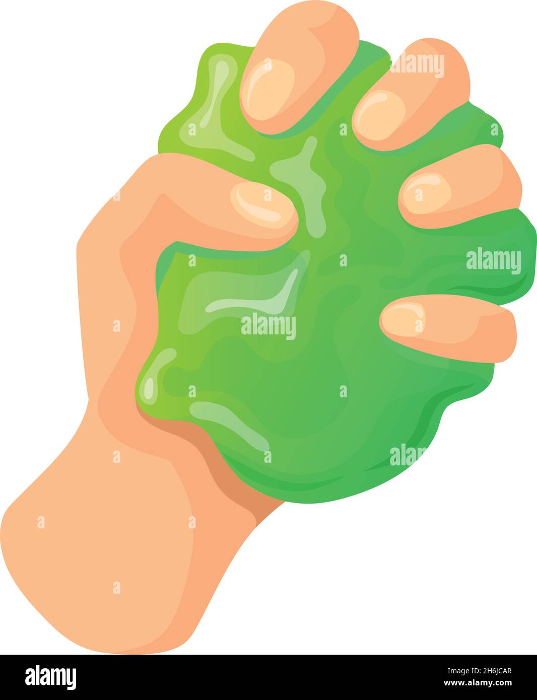 Fingers squeeze mucus, child game, vector illustration isolated on ...