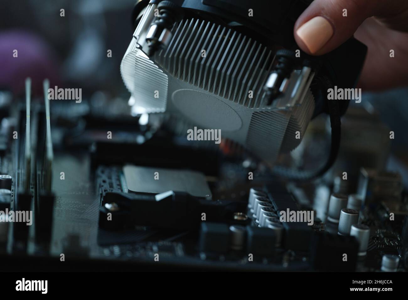 New cpu on motherboard hi-res stock photography and images - Alamy