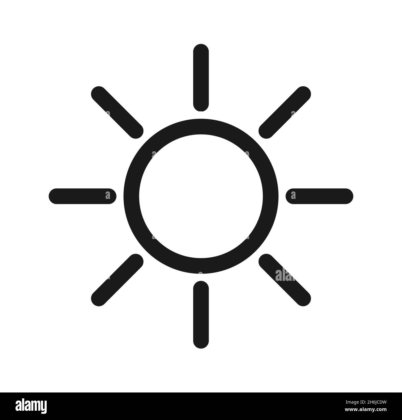 Sun line icon. Vector illustration Stock Vector Image & Art - Alamy