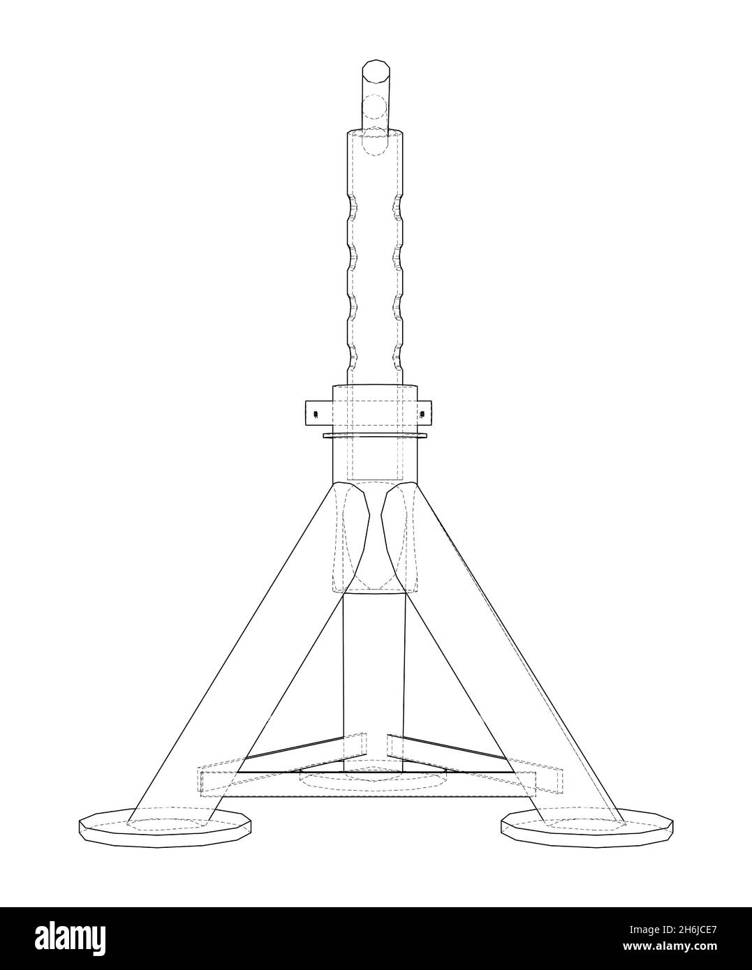 Axle stand isolated. 3d illustration Stock Photo - Alamy