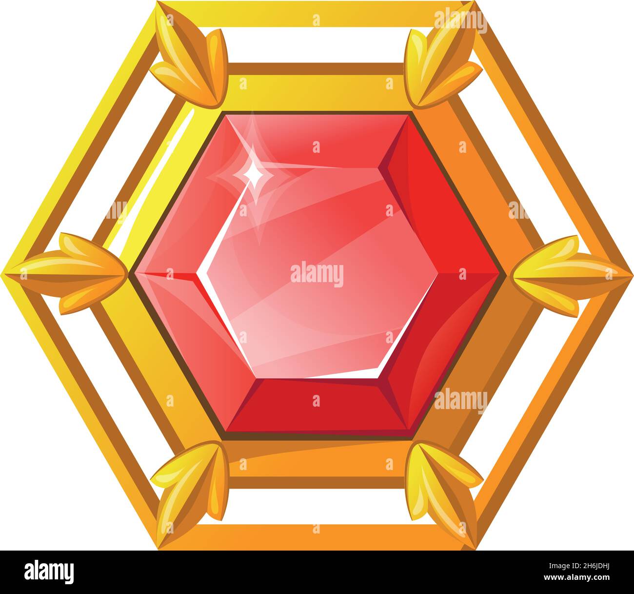 Mystical medallion. Game award of battle progress best, cartoon vector ...