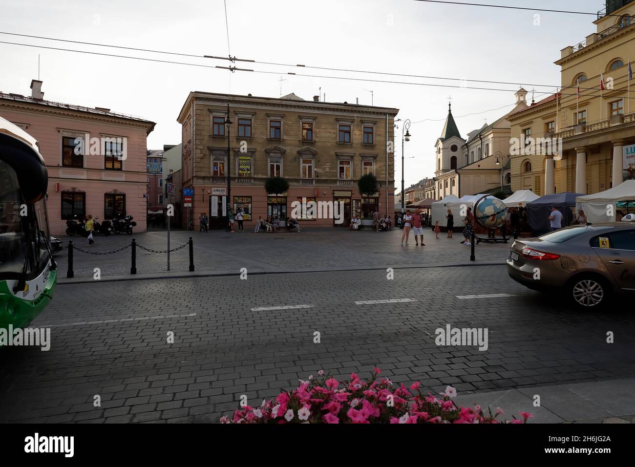 Lublin, Poland - September 11, 2021: Evening city view. Buildings ...