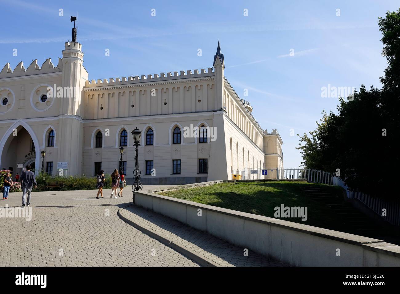 Lublin, Poland - September 11, 2021: Exterior view of the royal castle ...