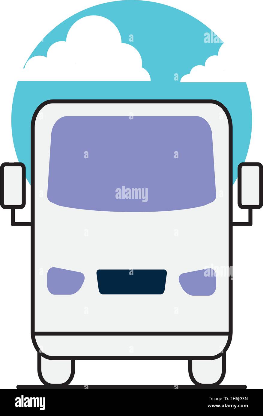 colorful bus icon on white background Stock Vector Image & Art - Alamy