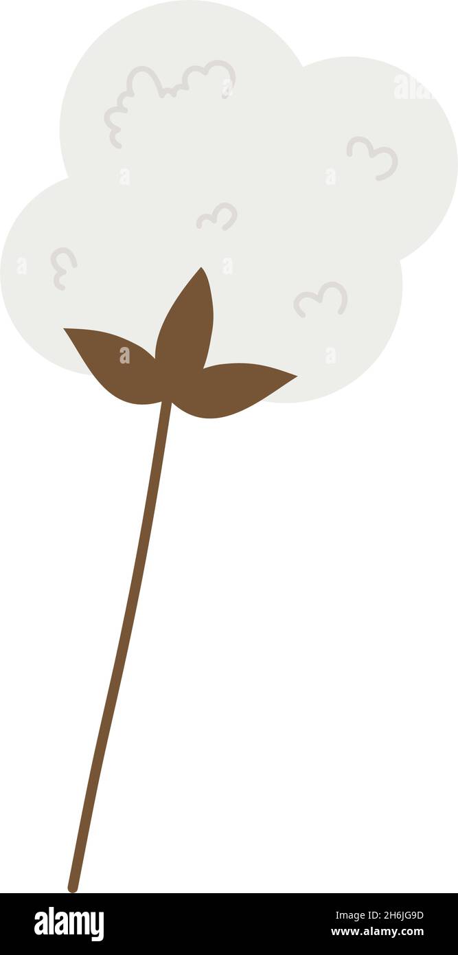 cotton plant icon on white background Stock Vector Image & Art - Alamy
